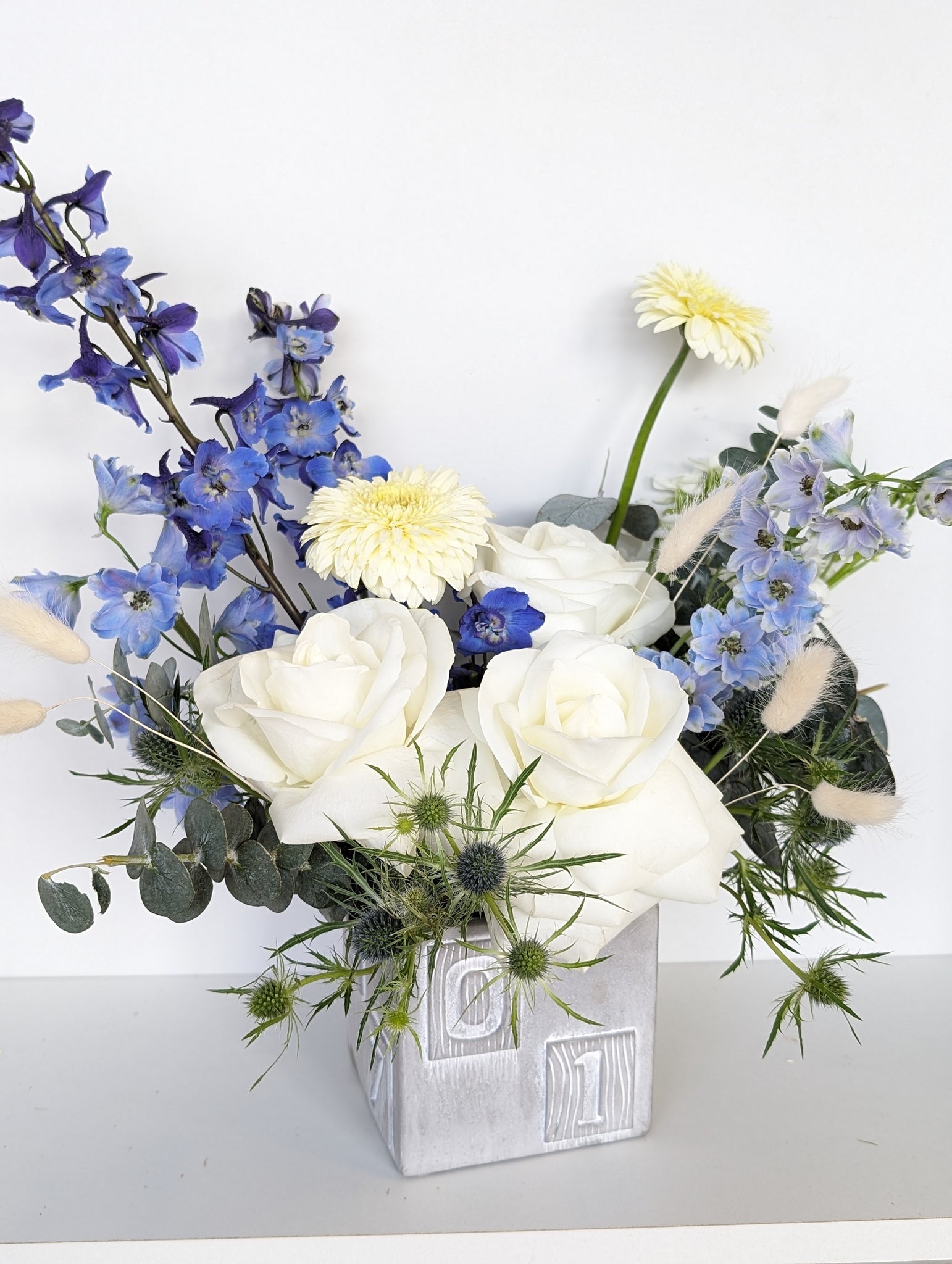 Baby Block Arrangement – Beaudry Flowers