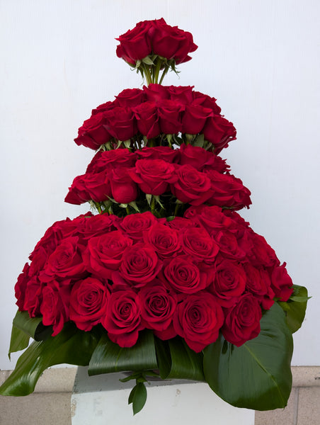 Rose Tower of Love Arrangement – Beaudry Flowers